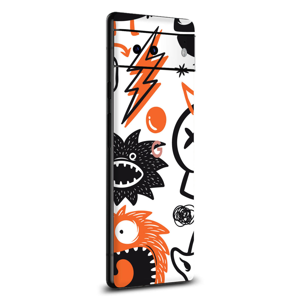 Doodles - Monster Orange Skins | Custom Phone Skins | XtremeSkins