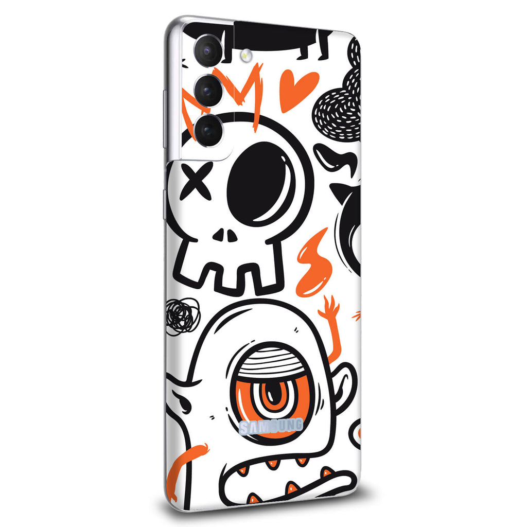 Doodles - Monster Orange Skins | Custom Phone Skins | XtremeSkins
