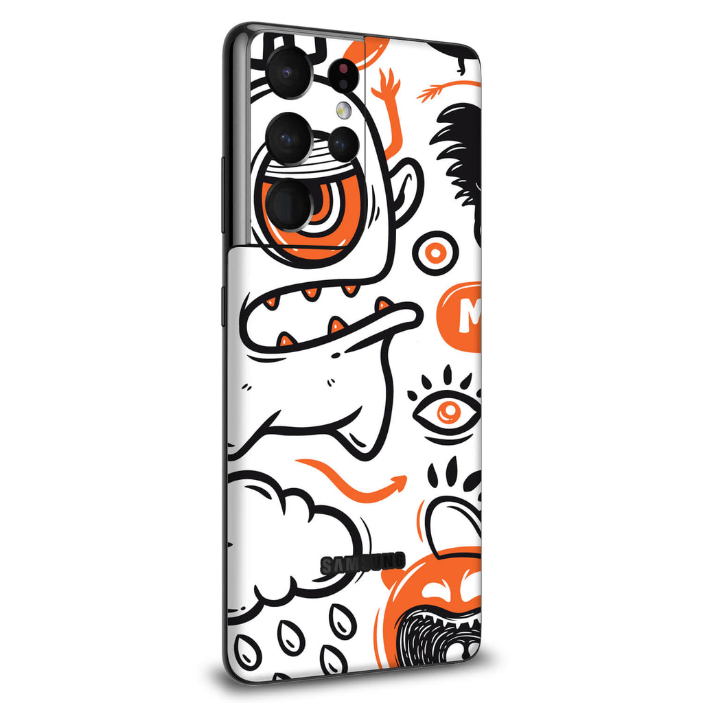 Doodles - Monster Orange Skins | Custom Phone Skins | XtremeSkins